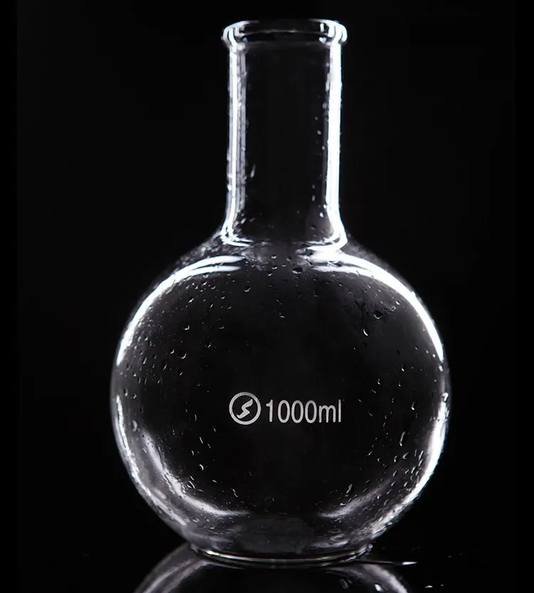 Laboratory Glassware 1000ml Glass Retort With Ground-in Glass Stopper ...