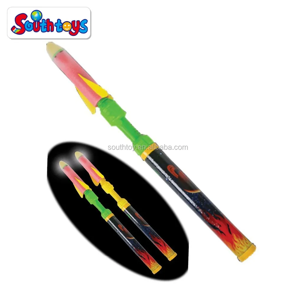 Flashing Light up Pump Rocket Launcher Toy with Sound