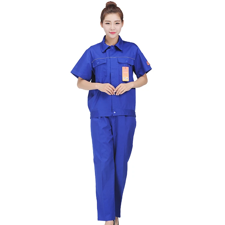 Short Sleeves Labor Protection Clothing Construction Work Clothes ...