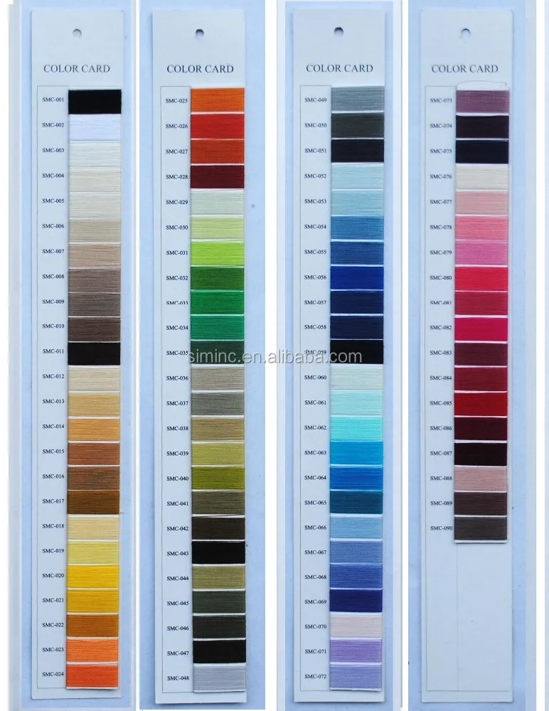 Simthread color conversion chart