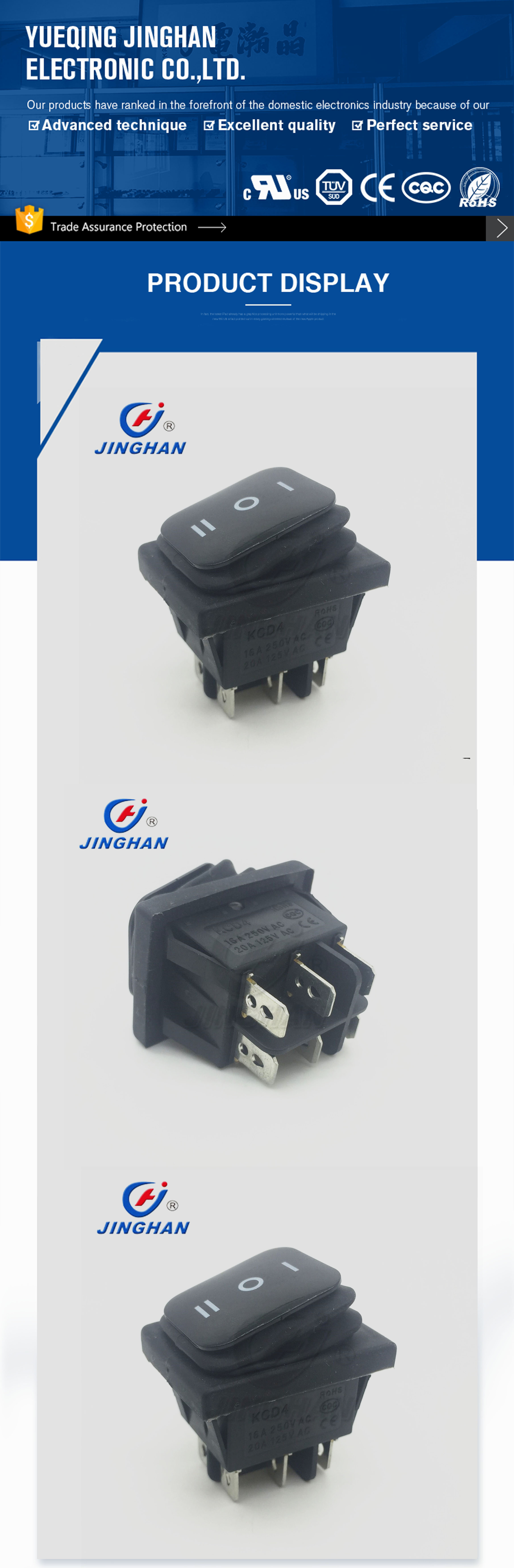 Waterproof 3 Position Switch T105 55 6 Pins On Off On Illumined Rocker ...