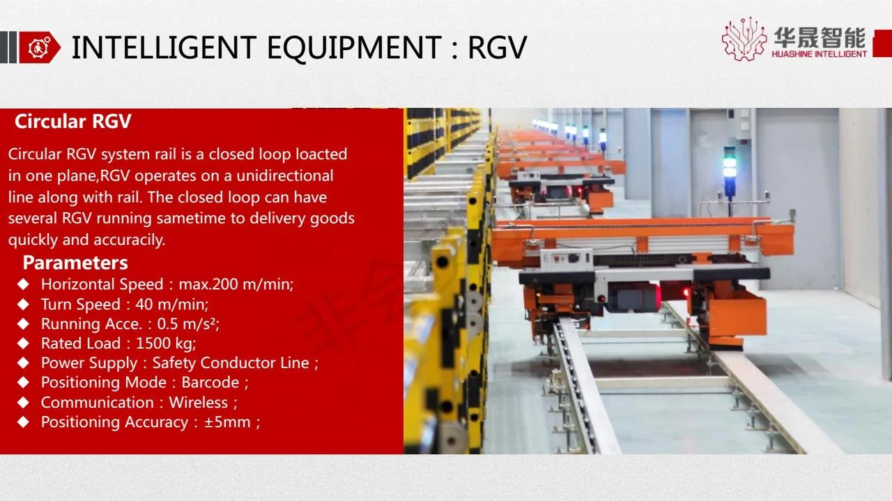 Huashine Intelligent Agv/rgv/amr With Asrs Equipment For In Case Of Motor Making Plant Lines ...