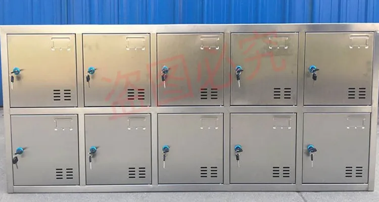 Stainless Steel Cupboard - 4 Lockers for Kitchen Cleanliness