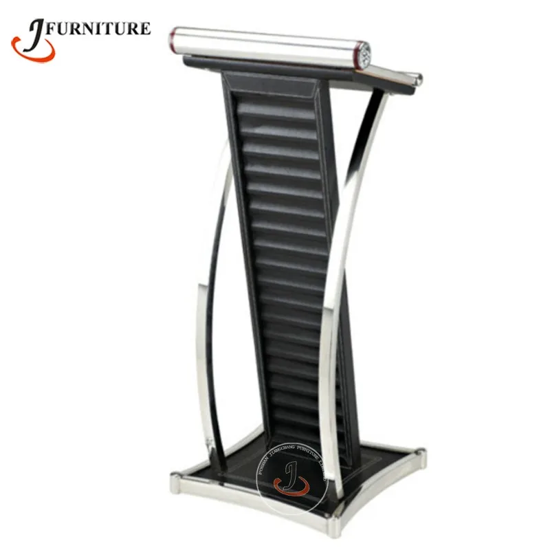 Modern New Design Stainless Steel Podium With Leather - Buy Stainless ...