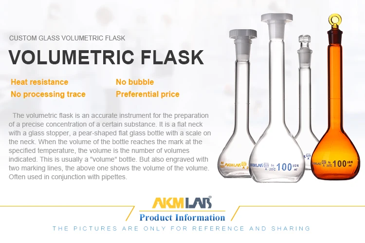 Akm Lab Glass Measuring Flask Volumetric Flask With Stopper - Buy ...