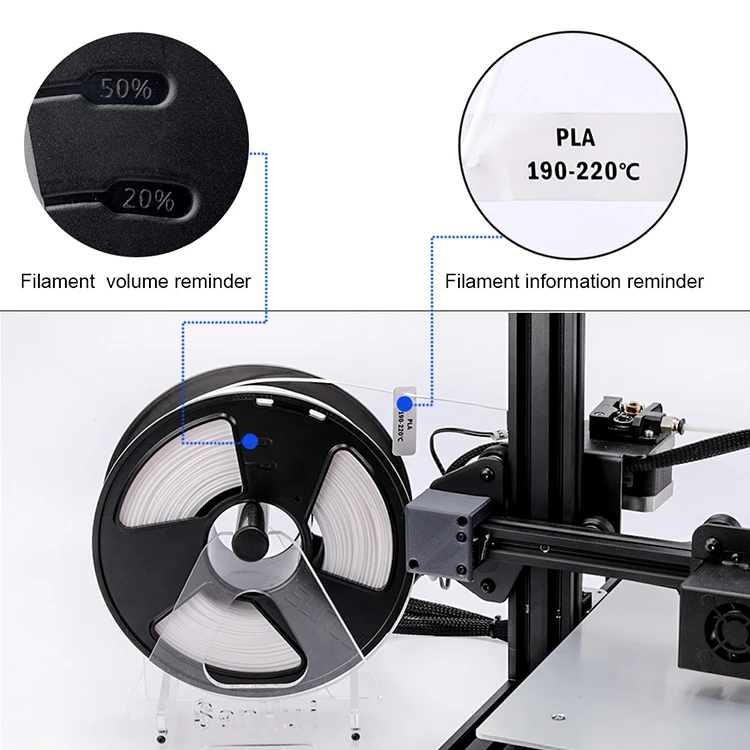 Master Spool 1kg 1.75mm 2.85 Pla Clear 3d Printer Filament White Black ...