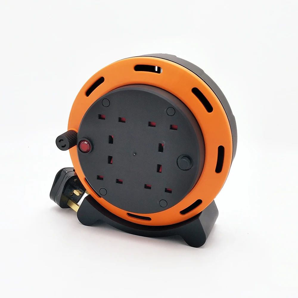 10m 4way Bs Socket Power Cord Reel - Buy Power Cord Reel,220v Power ...