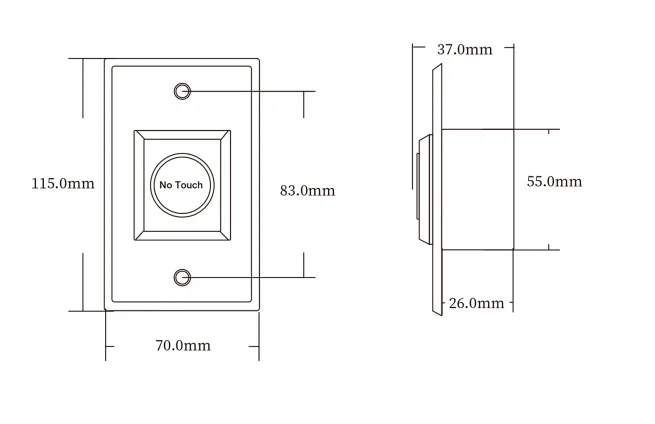 Camel ZK LED Illuminated Switches - Wireless Infrared Sensor