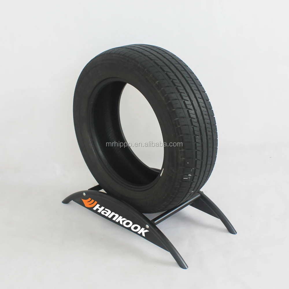 Free Standing Custom Metal Portable Single Layer Tire Rack Display/tire ...