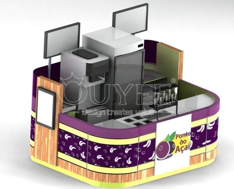 New Design Simple Shopping Mall Bubble Tea Kiosk Orange Juicer Bar ...