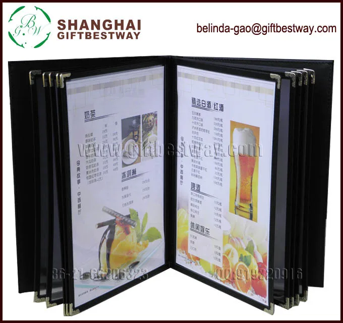 High Quality Factory Price A4 Menu Holder for Restauarnt, Menu Book ...