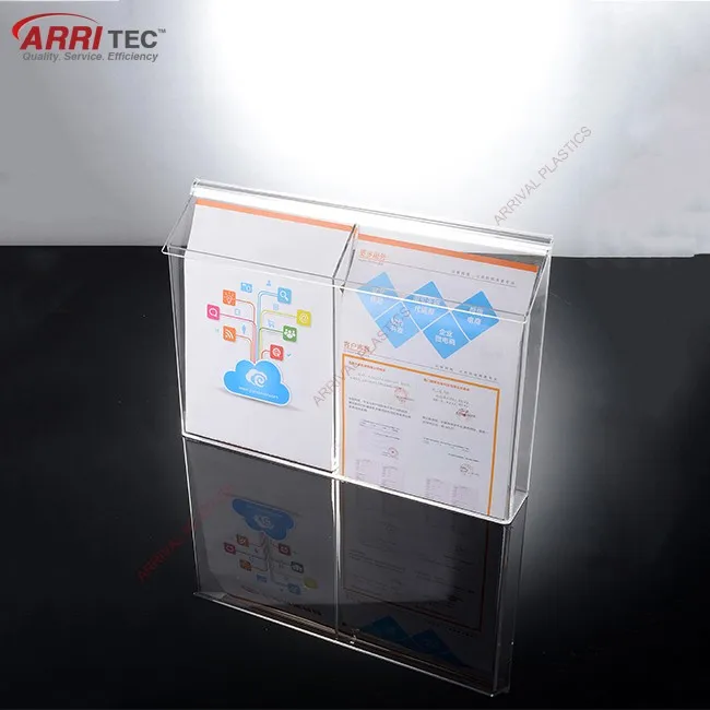 A4 A5 Paper Inserted Plastic Brochure - Clear Acrylic Sign Holder