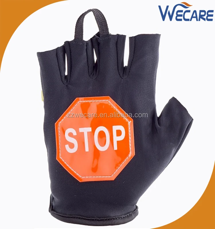 Fingerless Reflective Tape Gloves for Traffic Safety - Anti-Slip ...