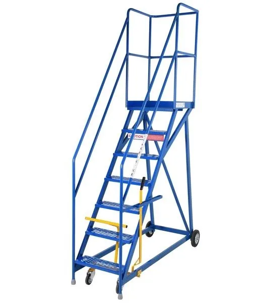 Rolling Warehouse Ladder On Wheels - Buy Steel Warehouse Rolling Ladder ...