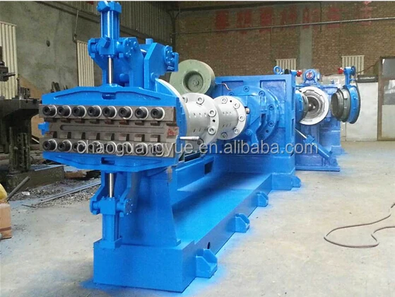 Hot Feeding Butyl Rubber Inner Tube Extruder / Tire Tread Extruding ...