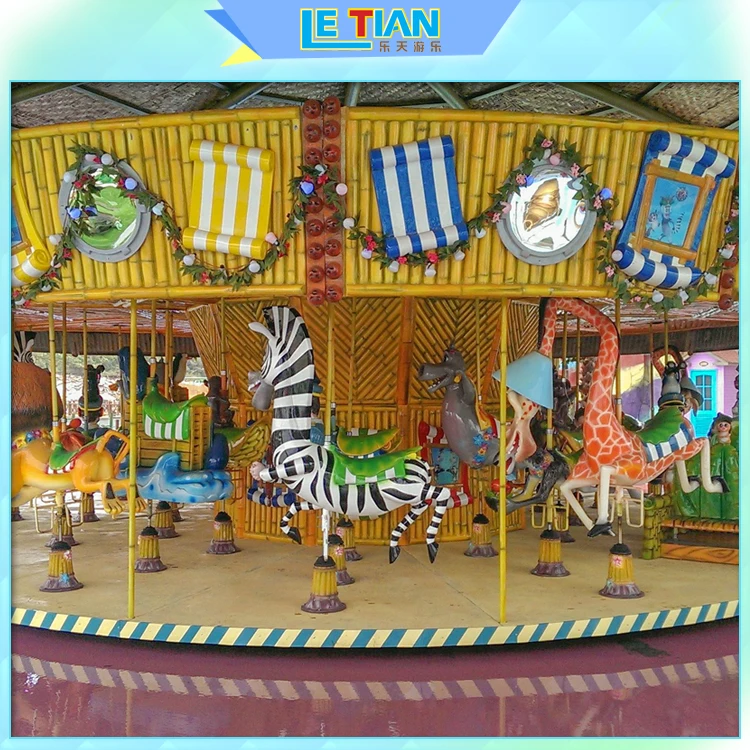 Merry Go Round with Madagascar Horses - Fun Ride!