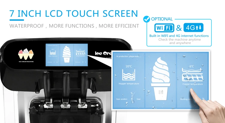 7 Inch Touch Screen Yogurt Ice Cream Maker - High Quality