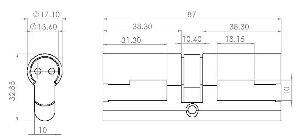 Ic Interchangeable Core Euro Profile Removable Cylinder Lock - Buy ...