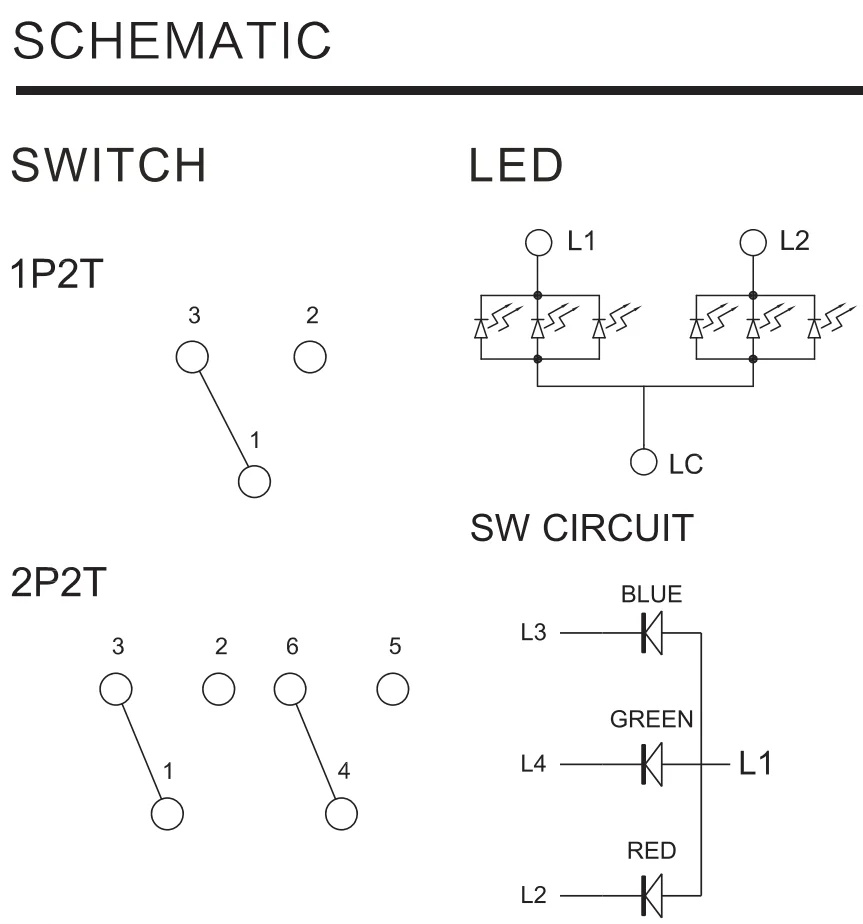 Lakeview Lock Latching & Non-lock 1p2t (spdt) 2p2t (dpdt) Pcb & Wire ...