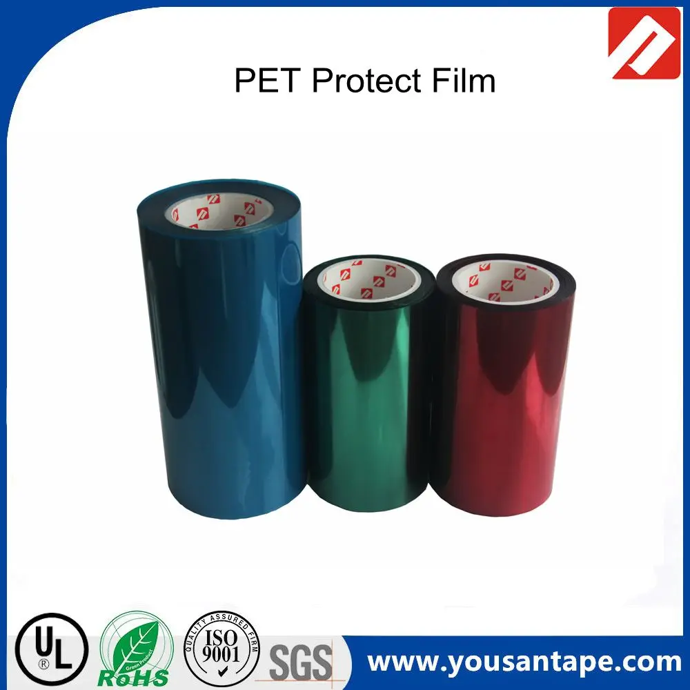 Low Tack Acrylic Adhesive No Residual Clear/blue Pe Pet Protective Film ...