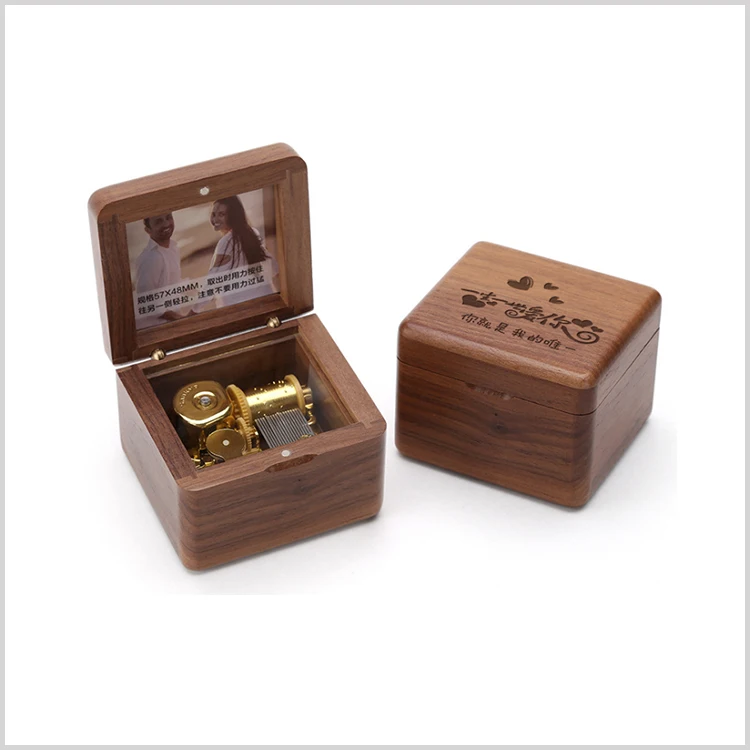 Mini Music Box - Custom Wooden Music Box with Personalized Logo