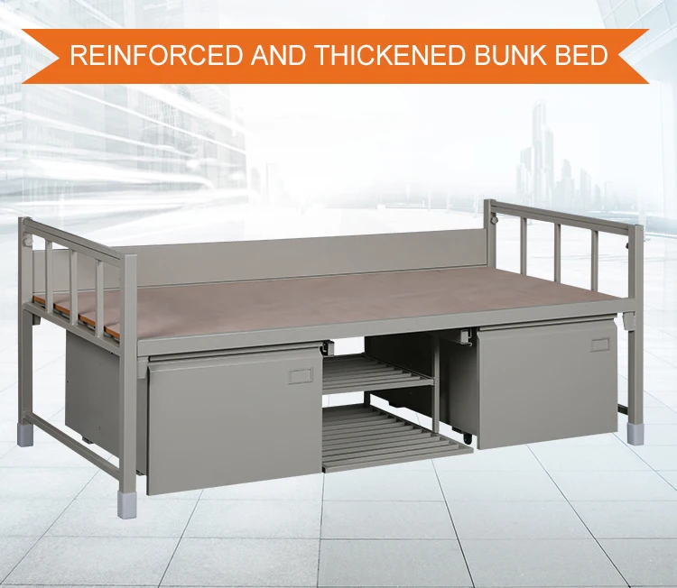 Metal Army Bed Single Bed With 2 Storage Drawer - Buy Army Bunk Bed ...