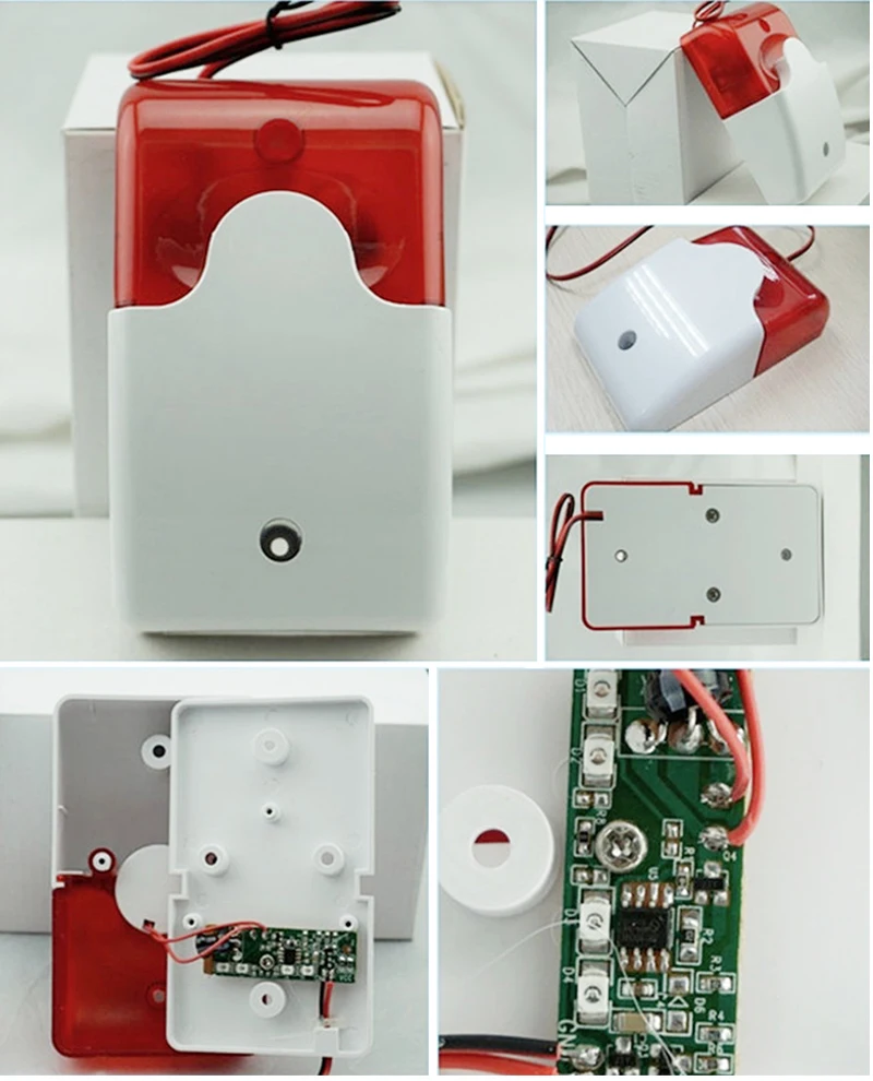 Mini Strobe Siren 24v Dc/ac Security Sound And Light Alarm Siren - Buy ...