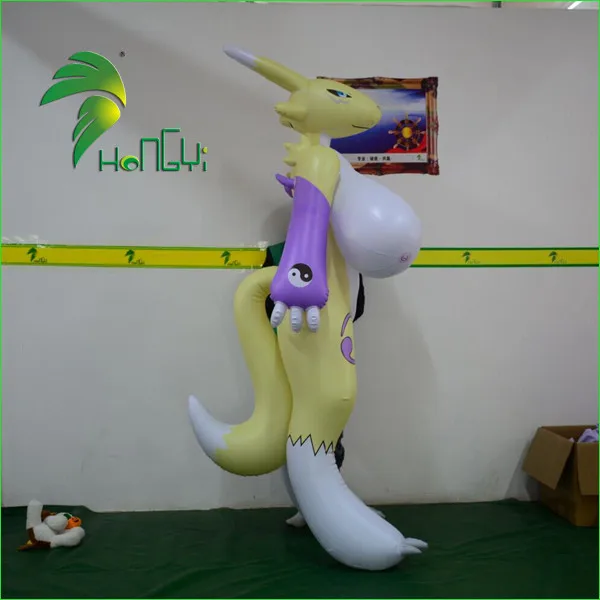 Hongyi Yellow Standing Inflatable Renamon Sexy Girl With Sph - Buy ...