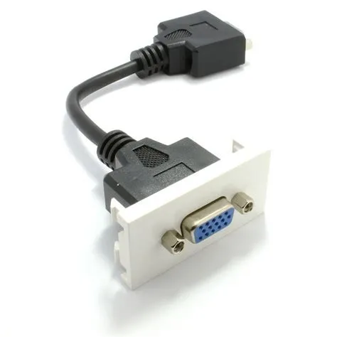 Svga Vga 15 Pin Monitor Female Panel Mount Cable Faceplate Stub 0.9m ...