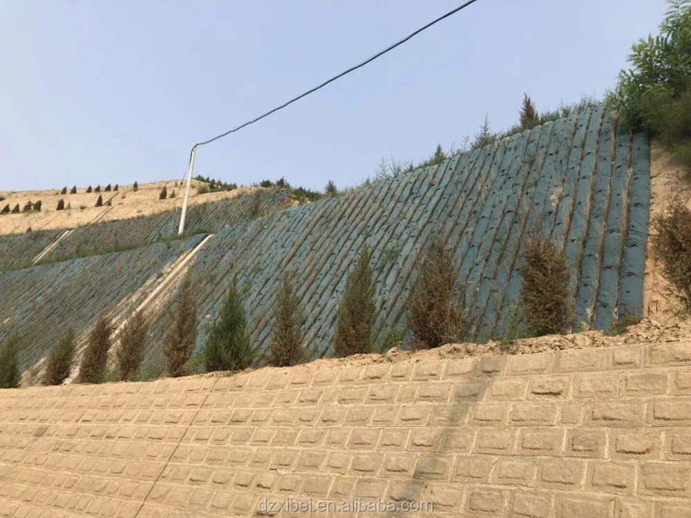 Mountain Steep Slope Erosion Control with Geotextile Bags