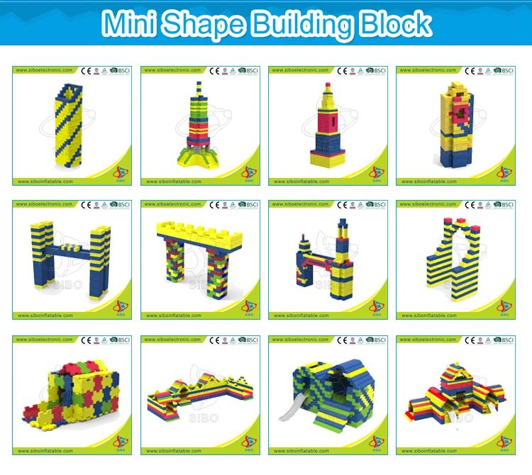 Block Building Playground Giant Building Block Bricks Construct Toy Abs ...