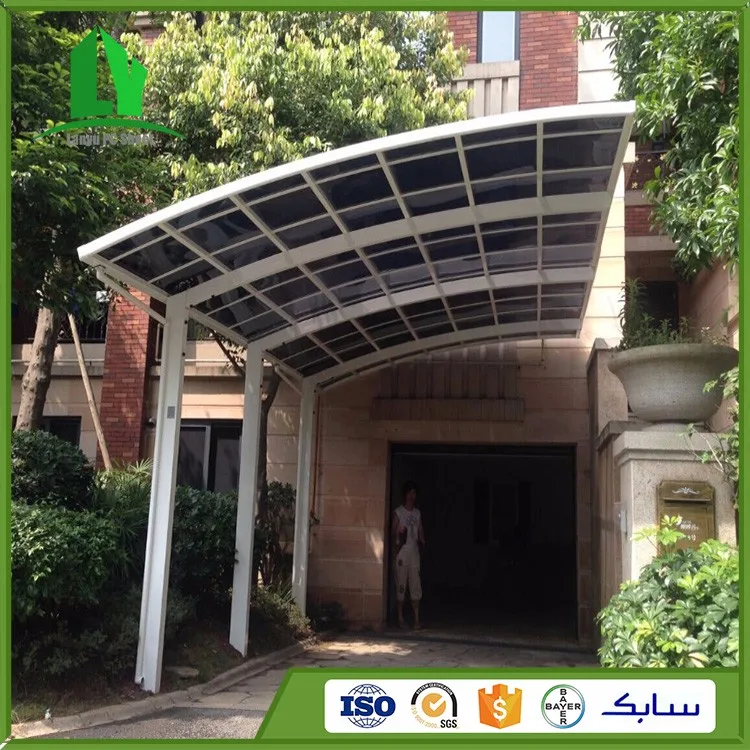 Outdoor Prefab Sun Shades Metal Frame Waterproof Steel Car Canopy