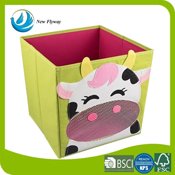 Cute Smiling Carton Cow On A Bright Green Background Collapsible Toy ...