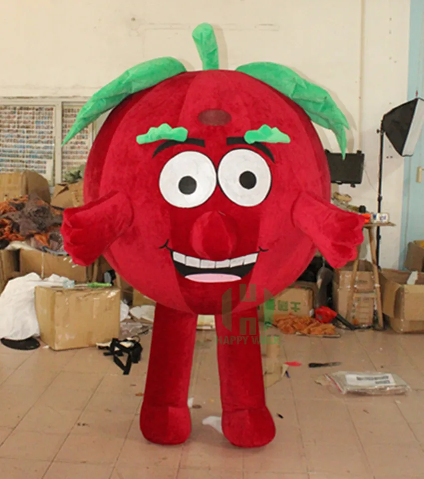 2m Red Color Inflatable Tomato Mascot Costume - Adult Unisex