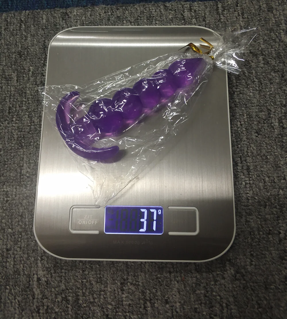 Five Beads Anal Plug Crystal Jelly Butt Plug Long Anal Beads Plug For 1898