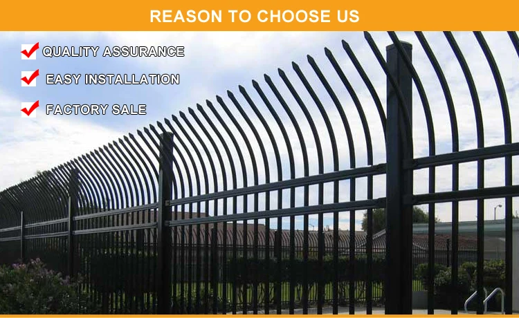 High Quality Black Powder Coated Galvanized Curved Metal Fencing,Curved ...
