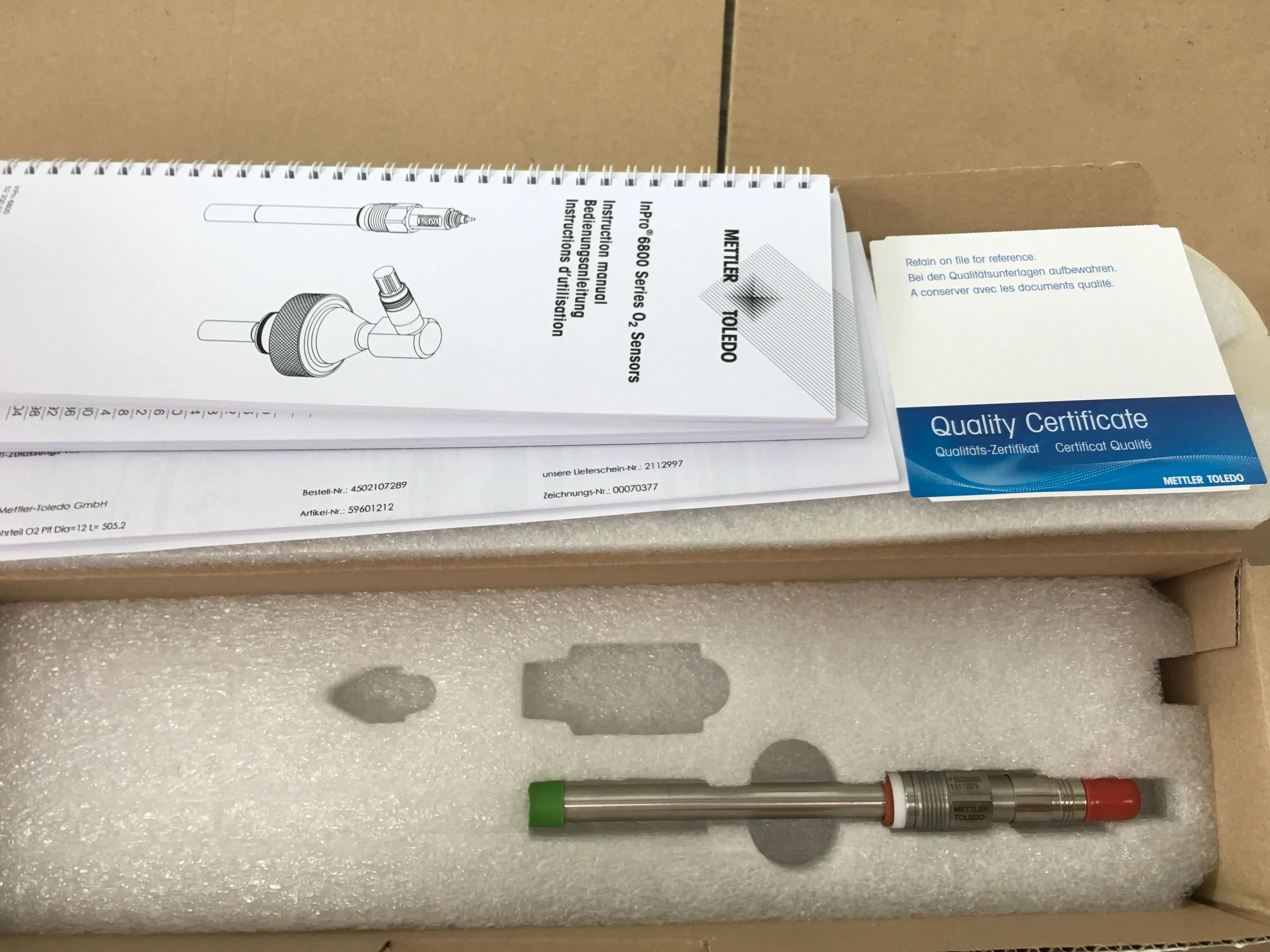 DO Sensor Inpro6850i/12/320 - Reliable Dissolved Oxygen Measurement