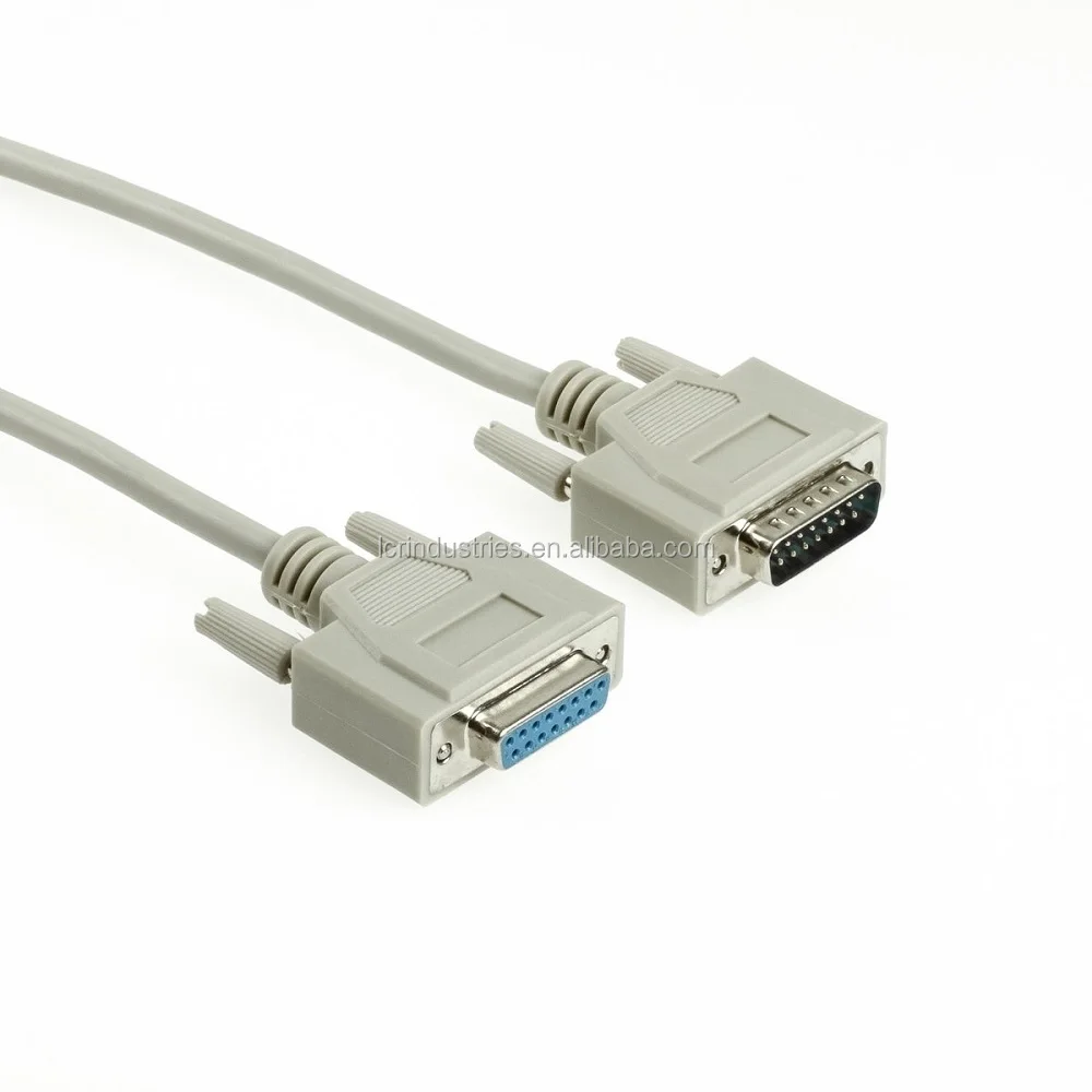 Cable de extensión DB15 industrial personalizado OEM de fábrica macho a ...