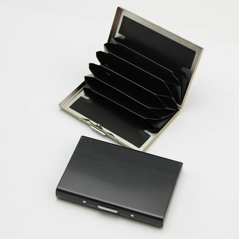 Customized Logo Stainless Steel Rfid Blocking Card Holder - Buy Rfid ...