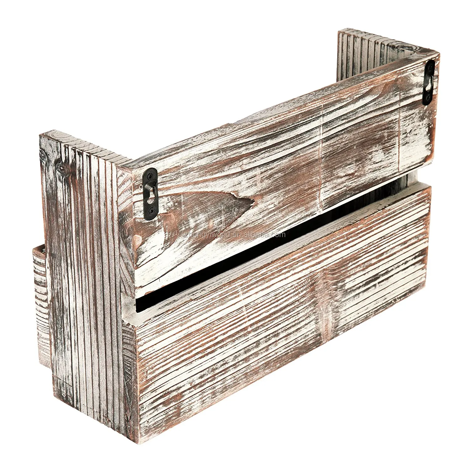 Rustic Style Wooden Wall Mount File Organizer With Key Holder - Buy ...