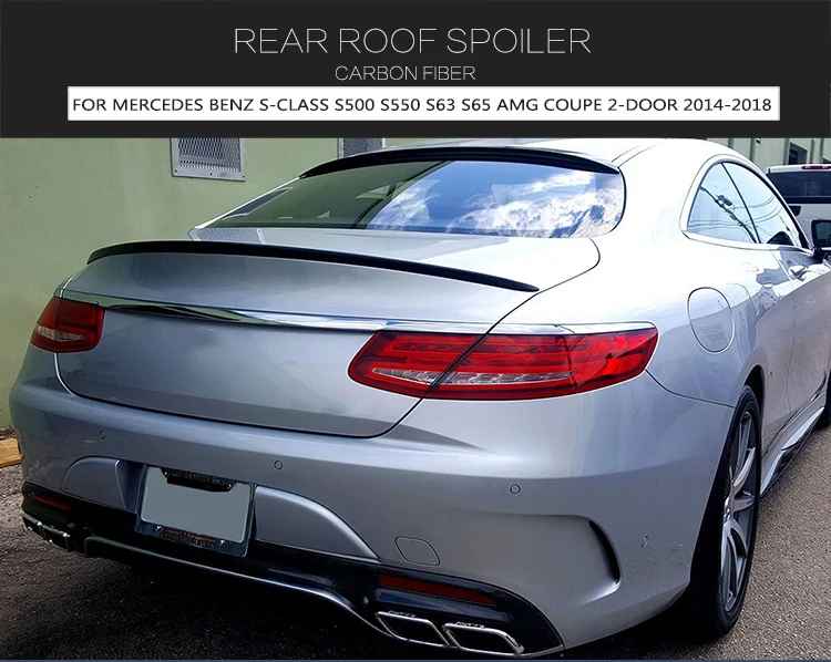 Carbon Rear Spoiler For Mercede S Ben Z S-class S500 S550 S63 S65 Amg ...