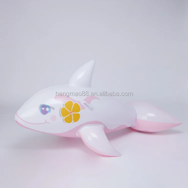 Pink Flower Inflatable Whale Rider Ride-on Float - Fun & Safe