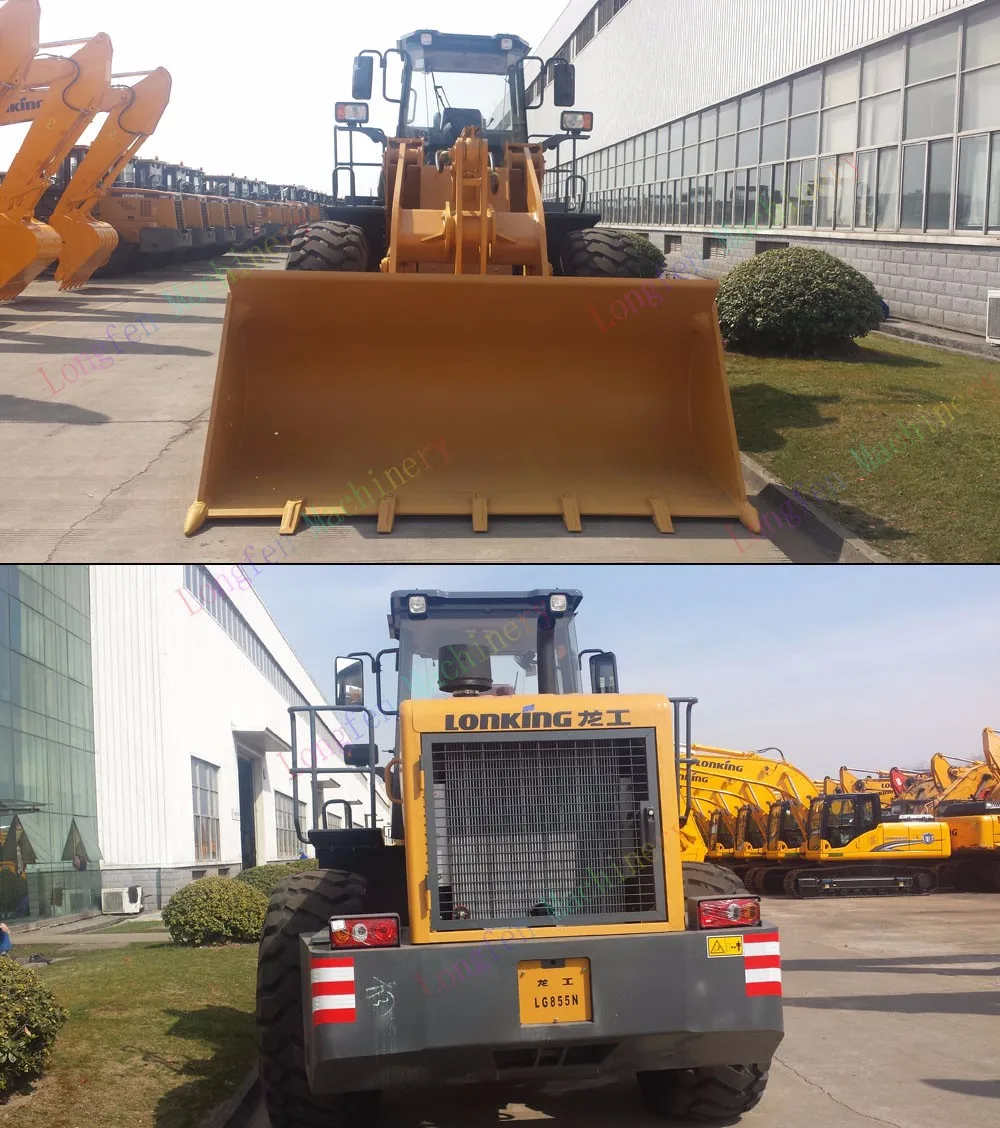 Lg855n China Lonking 5 Ton Front Loader With 2.5 Cbm Side Dump Bucket ...