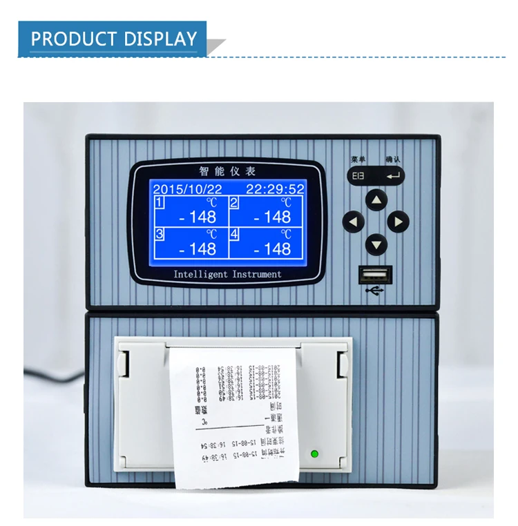 4 Channels Pressure Paperless Recorder - RS485 Chart Temperature Recorder