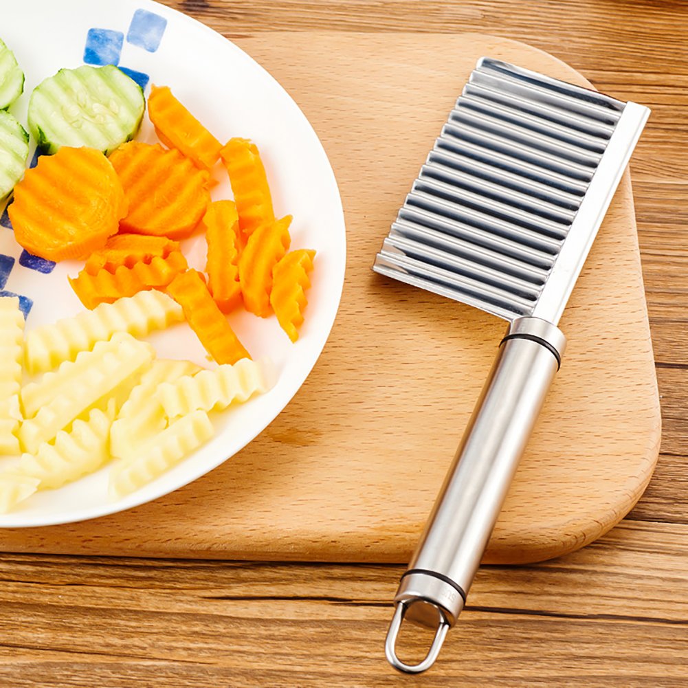 Crinkle Cut Knife - Durable Stainless Steel Veggie Slicer