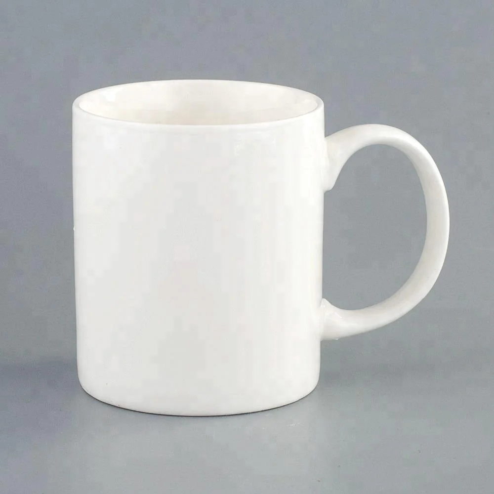 White 11 Oz Ceramic Coffee Mugs For Sublimation Heart Shaped Design ...