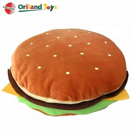Stuffed Plush Hamburger Food Shaped Plush Toys Cushion Pillow - Buy ...