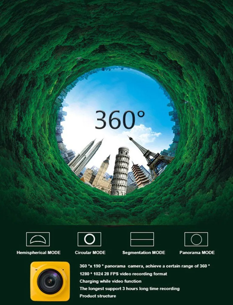 ZIHOTEK 360 Action Camera - Ultra HD Waterproof Sports Camera