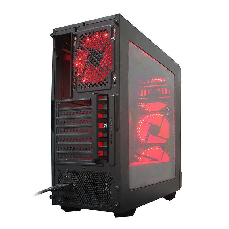 Large Side Window Flat Fancy Transparent Computer Cases For Gaming ...