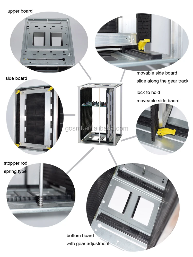 SMT ESD Magazine Rack for PCB Storage - Adjustable & Antistatic